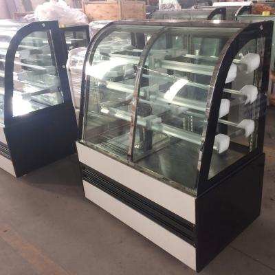 China Double-Temperature Cake Showcase Fridge Display Case Bakery Cooling Cakes Glass Showcase for sale