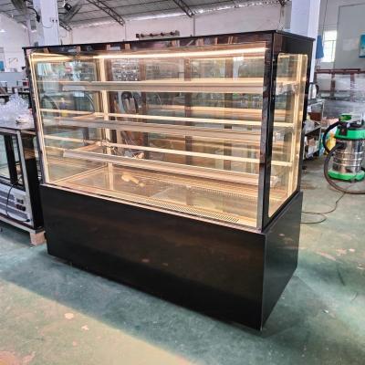 China 3pcs Shelves Cake Display Fridge LED Lighting Air Cooling For Restaurants for sale