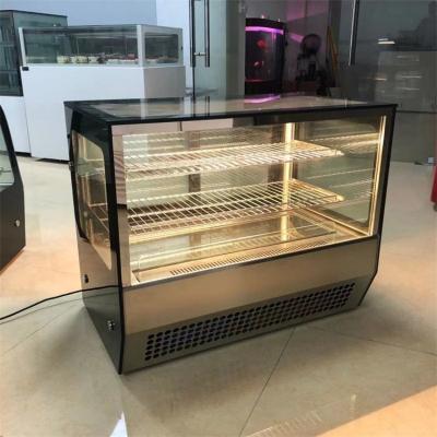 China Top Cake Display Cooler Fridge Cabinet Showcase Small Commercial Desktop Refrigerator for sale