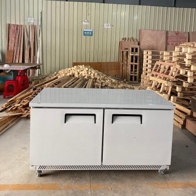 China Powerful Freezing 2 Door Air Cooling Under Counter Refrigerator Freezer For Kitchen for sale