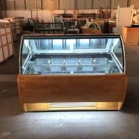 Quality Ventilated Gelato Display Cabinet with 10 1/2 Big GN Pans Ice Cream Counter for sale