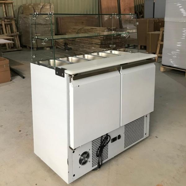 Quality Fruit Fresh Keeping Salad Prep Cooler Stainless Steel Pizza Prep Refrigerator for sale