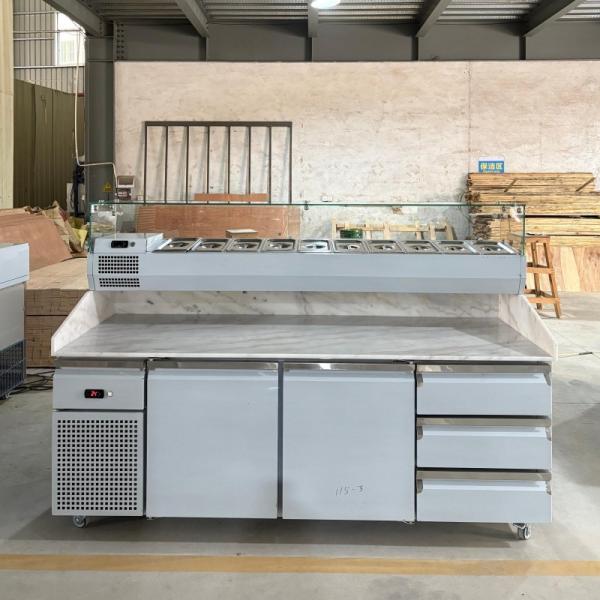 Quality Commercial Counter Top Pizza Prep Table Cooler for Sandwich Salad Display for sale