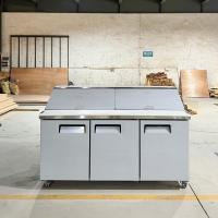 Quality Commercial Salad Sandwich Prep Station Stainless Steel Refrigerated Pizza Prep for sale