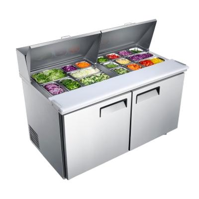 China Restaurant Refrigerated Sandwich Prep Table Counter Top For Pizza Salad for sale