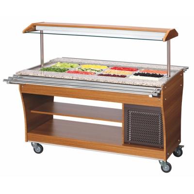 China Catering Buffet Station Commercial Refrigerator Equipment Fruit Display Salad Bar for sale