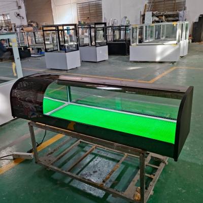 China 1500mm Sushi Showcase Refrigerator Sushi Display Fridge Static Cooling for sale
