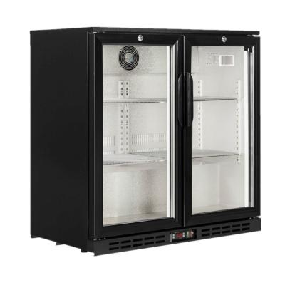 China Commercial Beer Display Cooler 2 Doors Beverage display Fridge for sale
