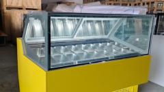 16 Trays Glass Door Hard Ice Cream Display Cabinet Italian Gelato Freezer