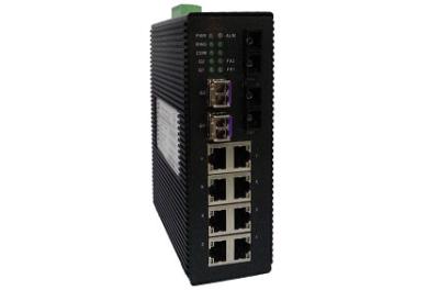 Cina Commutatore industriale non gestito durevole 100M RJ45 di Ethernet con le scanalature di SFP di 2 gigabit in vendita