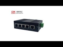 Compact Unmanaged Industrial Ethernet Switch 4/5 Port DIN35 Rail Mounting
