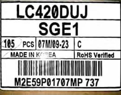 China De Vertoningscomité van TV van LC420DUJ SGE1 LCD 42 Duim1920x1080 VOLLEDIGE RGB Te koop