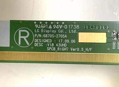 Cina CU a 43 pollici dello schermo LC430DGJ-SLA1 12V del LG TV diplomato per i monitor in vendita