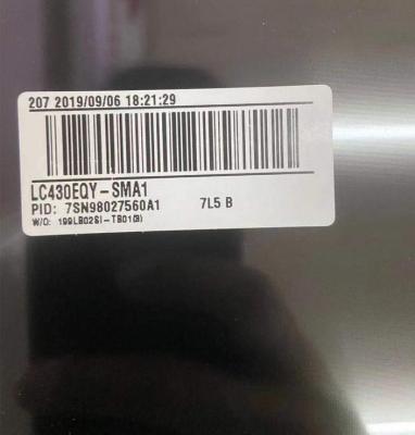 Cina Metropolitana a 43 pollici dello schermo LC430EQY-SMA1 1980C RGB del LED TV per SONY in vendita