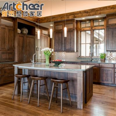 Cina Moderno Stile Antico Cucine in Legno Cabinet Shaker Design per Cucine Tradizionali in vendita