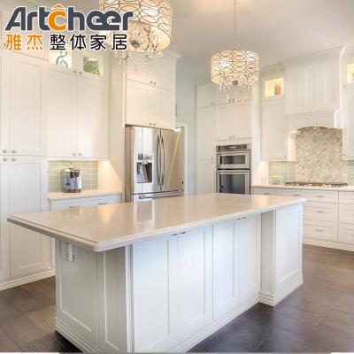 China Contemporary Design Modular Kitchen Cabinets Complete Dark Colors Solid Wood Cabinet Sets for sale