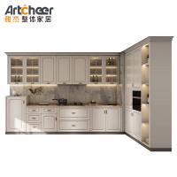 Quality High Durability Pure White / Blue Shaker Style Kitchen Cabinets Manufactured By for sale