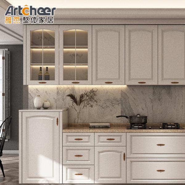 Quality High Durability Pure White / Blue Shaker Style Kitchen Cabinets Manufactured By for sale