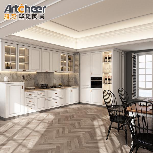 Quality High Durability Pure White / Blue Shaker Style Kitchen Cabinets Manufactured By for sale