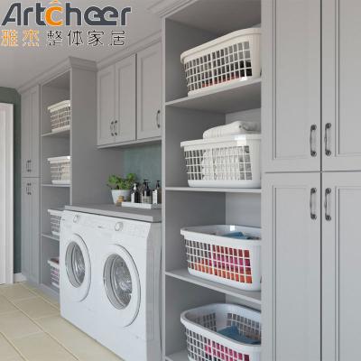 Cina Moderni armadi da cucina White Shaker con bordi di bancone laminati Half Bullnose in vendita