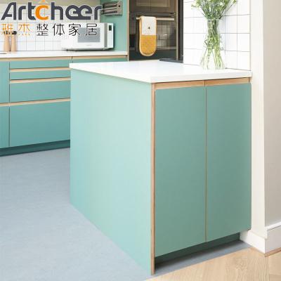 China Kitchen Cabinets with Island Durable Lacquer Finish and E1 Material Grade Modern Design for sale