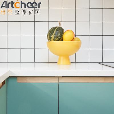 China Kitchen Cabinets with Island Durable Lacquer Finish and E1 Material Grade Modern Design for sale
