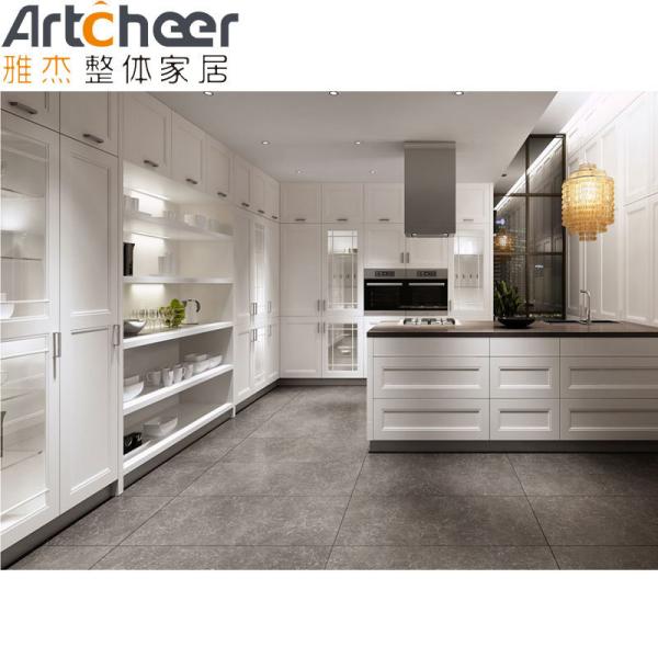 Quality RTA or Customized Size Solid Wood White Modular Kitchen Cabinet Set Shaker for sale