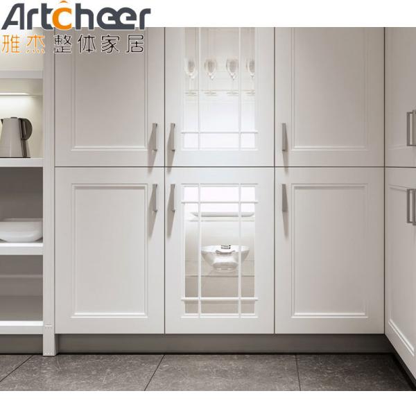 Quality RTA or Customized Size Solid Wood White Modular Kitchen Cabinet Set Shaker for sale