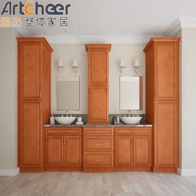 Cina Armadio da cucina in legno massello con armadio a parete e trattamento superficiale a membrana in PVC in vendita