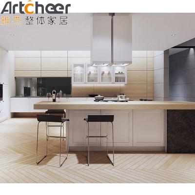 China Mobiliário de cozinha modular com design moderno e gabinete de parede de material de grau E0 à venda