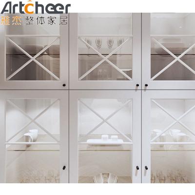 China Mobiliário de cozinha modular com design moderno e gabinete de parede de material de grau E0 à venda