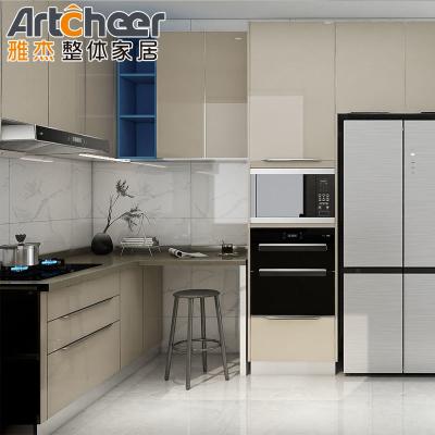 Cina Set completi di armadietti da cucina in legno in acciaio inossidabile per opzioni di colore personalizzate in vendita