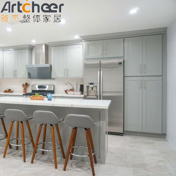 Quality American Style Ready to Assemble White Shaker Style Modular Kitchen Cabinet for sale