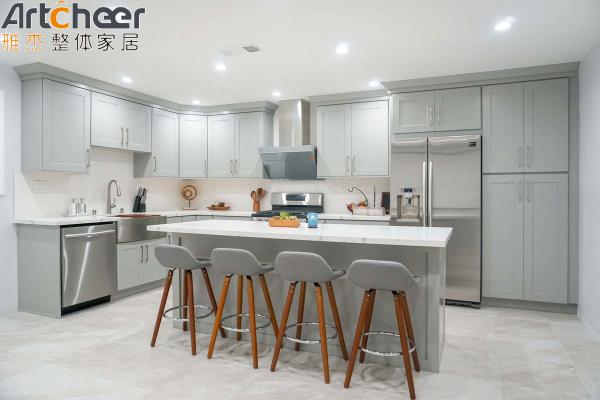 Quality American Style Ready to Assemble White Shaker Style Modular Kitchen Cabinet for sale