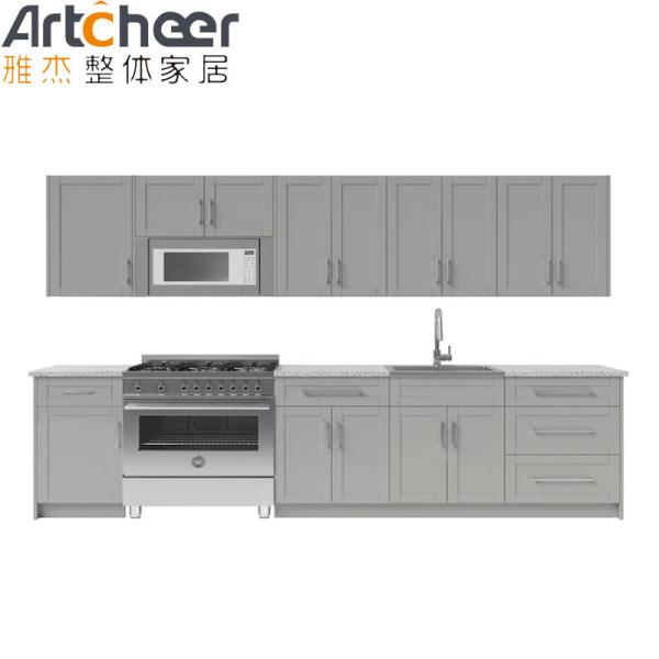 Quality Traditional German Plywood Kitchen Cabinet with Pure Acrylic Countertop at a Reasonable for sale