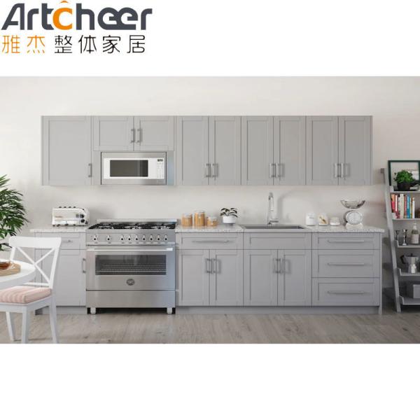 Quality Traditional German Plywood Kitchen Cabinet with Pure Acrylic Countertop at a for sale
