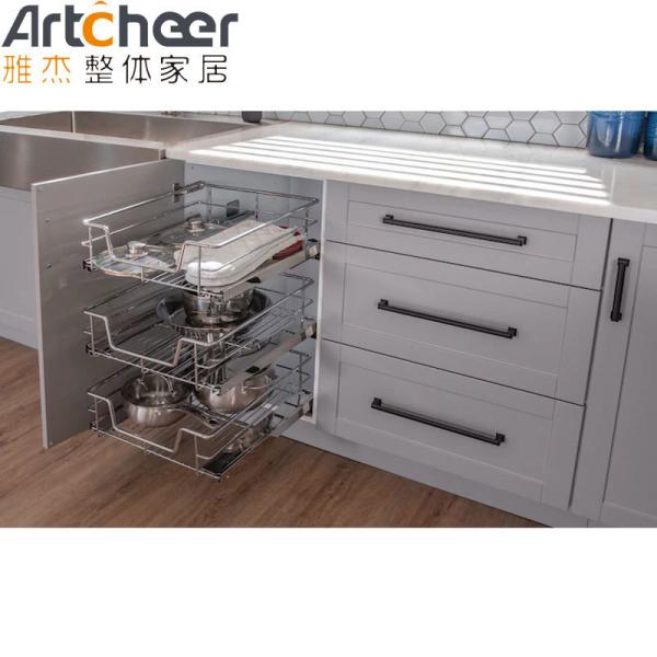 Quality Traditional German Plywood Kitchen Cabinet with Pure Acrylic Countertop at a for sale