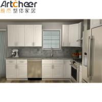 Quality Affordable Flat Pack Kitchen Cabinet with HPL/HPDL Door Material and Customized for sale