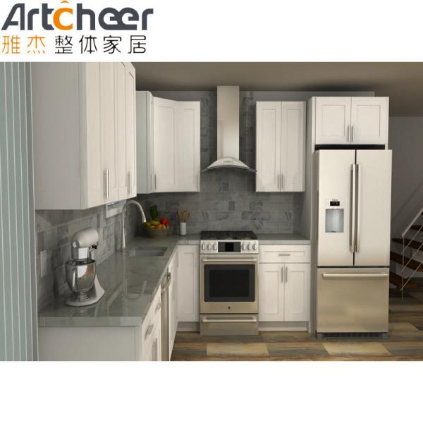 Quality Affordable Flat Pack Kitchen Cabinet with HPL/HPDL Door Material and Customized for sale