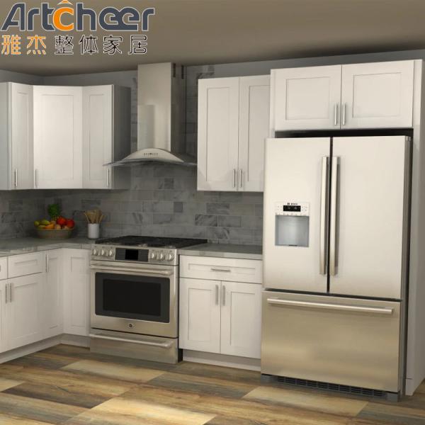 Quality Affordable Flat Pack Kitchen Cabinet with HPL/HPDL Door Material and Customized for sale