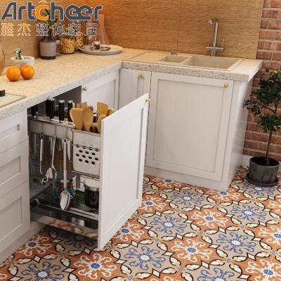 Cina Migliori armadietti da cucina moderni e eleganti con materiale per porte in compensato e design di lusso in vendita