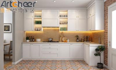 Cina Migliori armadietti da cucina moderni e eleganti con materiale per porte in compensato e design di lusso in vendita