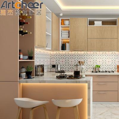 Cina Armadi da cucina indiani contemporanei con cassettiera di design moderno e contemporaneo in vendita