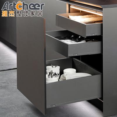 Cina Moderno armadio da cucina con serrature morbide e serrature complete in vendita