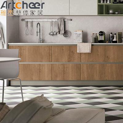 China Customized Color Island Sink Base Cabinet with Modern PANEL Wood Style Kitchen Cabinet for sale