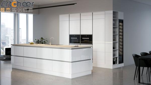 Quality Modern Design Kitchen Storage Cabinet With Lacquer Finish And PANEL Wood for sale