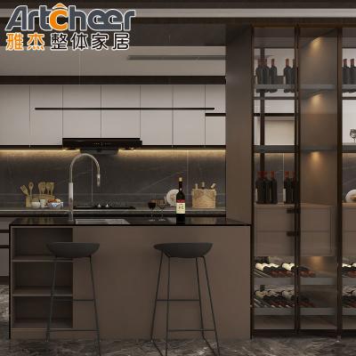 China Modern Maple Kitchen Cabinet And Wall Cabinet Set Modular / RTA Customized Size for sale