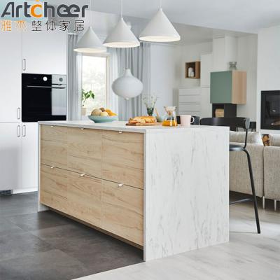 China Sink Base Custom Kitchen Islands Table With Solid Timber Drawers And Quartz Stone Top for sale