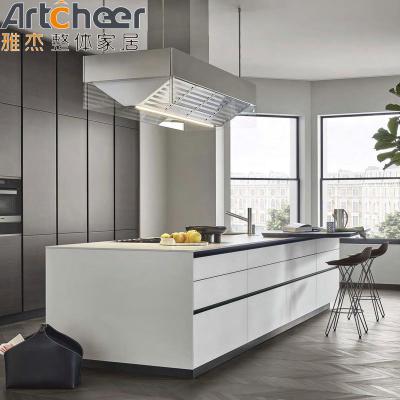 Dispositivi per porte in legno massello Armadi di cucina modulari Mobili a profilo in alluminio di design moderno