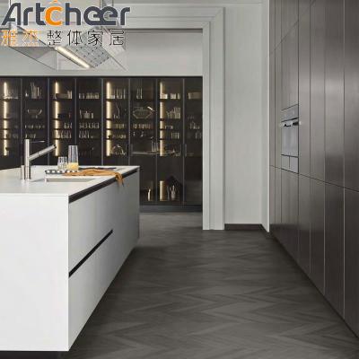 Cina Gabinetto Cucina Gabinetto Profilo in alluminio Mobili di design moderno con materiale HPL di grado E0 in vendita